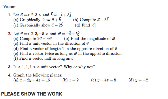 Vectors 1. Let a = and b = -I + 5j (a) | Chegg.com