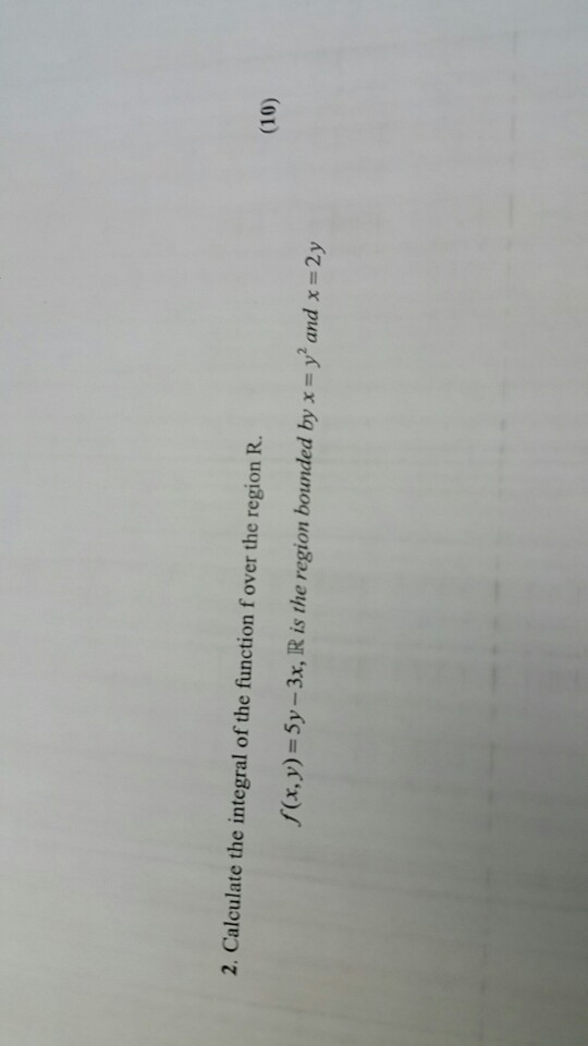 Solved Calculate the integral of the function f over the | Chegg.com