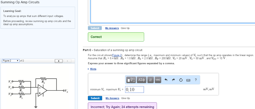 Solved To analyze op amps that sum different input voltages. | Chegg.com