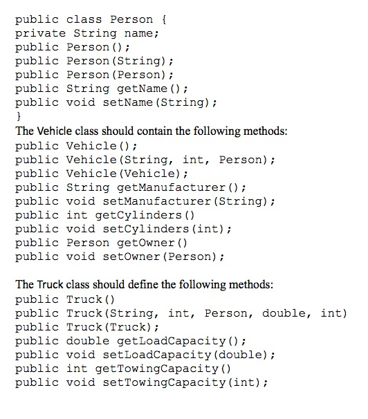 Solved Then create a class called Truck that is derived | Chegg.com