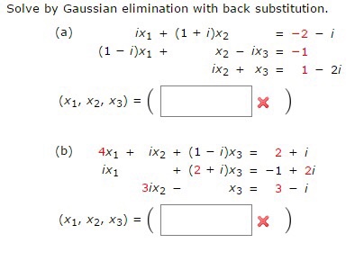 Solved Solve by Gaussian elimination with back substitution. | Chegg.com