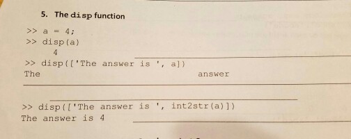 Solved MATLAB question. on the blank lines describe what | Chegg.com
