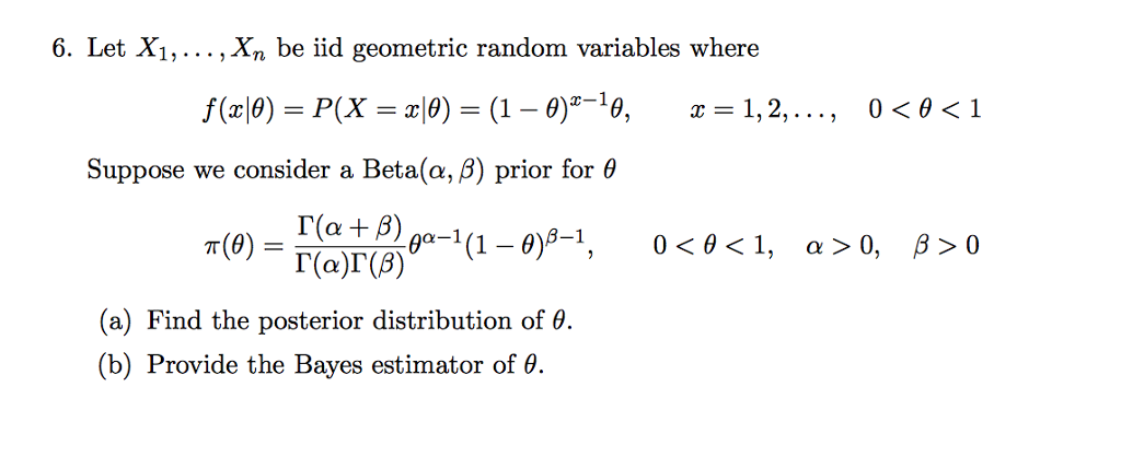 Solved Let X_1, ..., X_n be iid geometric random variables | Chegg.com