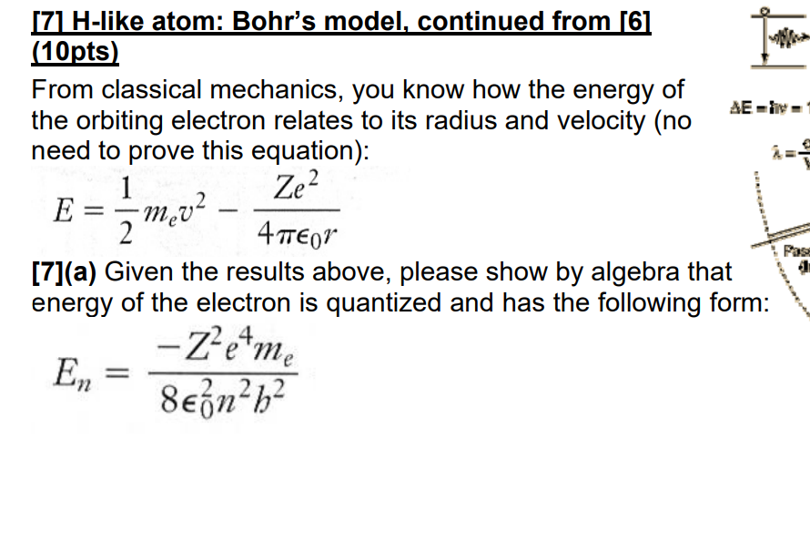 Bohr S Electron Equations