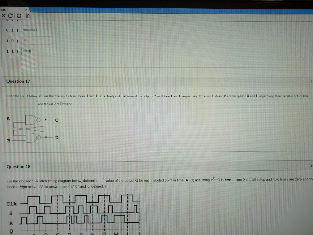 Solved Given the circuit below, assume that the inputs A and | Chegg.com