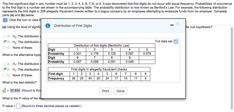 Solved The first significant digit in any number must be 1, | Chegg.com