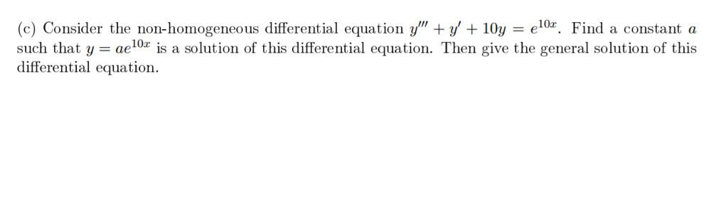 Solved Consider the non-homogeneous differential equation | Chegg.com