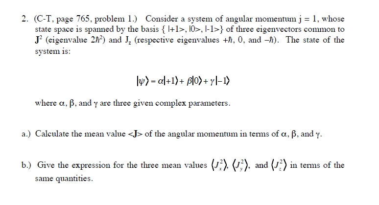Solved 2. (C-T, page 765, problem 1.) Consider a system of | Chegg.com