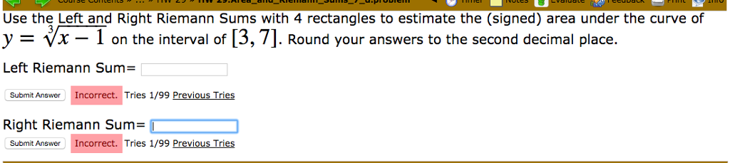 Solved Use the Left and Right Riemann Sums with 4 rectangles | Chegg.com