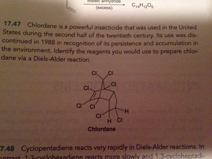 Solved Chlordane is a powerful insecticide that was used in | Chegg.com