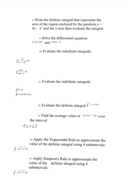 Solved sin r & Write the definite integral that represents | Chegg.com Solved sin r & Write the definite integral that represents | Chegg.com