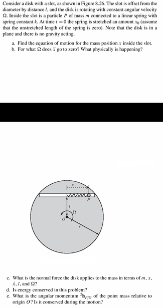 Solved Consider a disk with a slot, as shown in Figure | Chegg.com