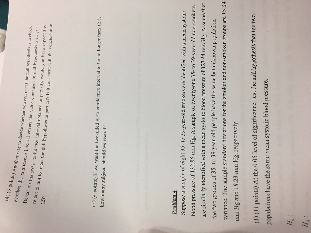 Solved Another way to decide whether you can reject the null | Chegg.com