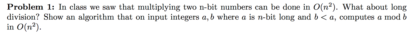 Solved In class we saw that multiplying two n-bit numbers | Chegg.com