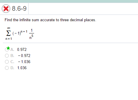 Solved Find the infinite sum accurate to three decimal | Chegg.com