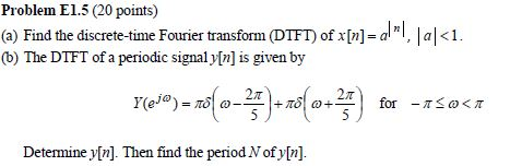 Solved Find the discrete-time Fourier transform transform | Chegg.com