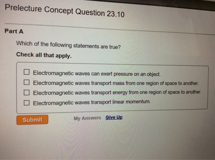 Solved Part A which of the following statements are true? | Chegg.com
