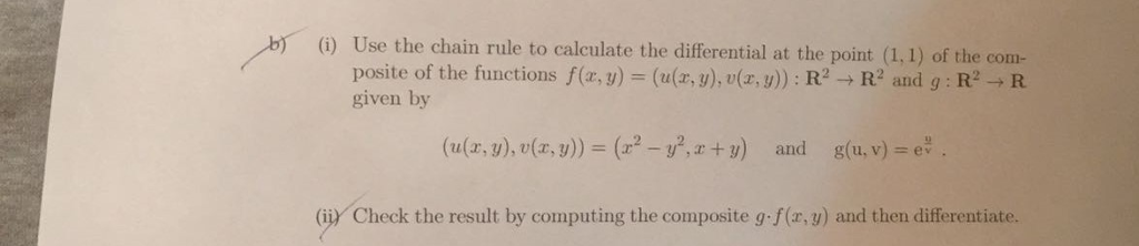 Solved Use the chain rule to calculate the differential at | Chegg.com