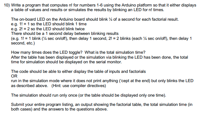 Solved 10 Write A Program That Computes N For Numbers 1 6