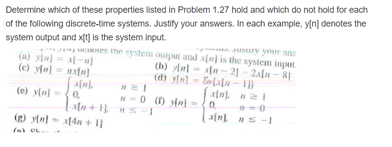 Solved Determine which of these properties listed in Problem | Chegg.com