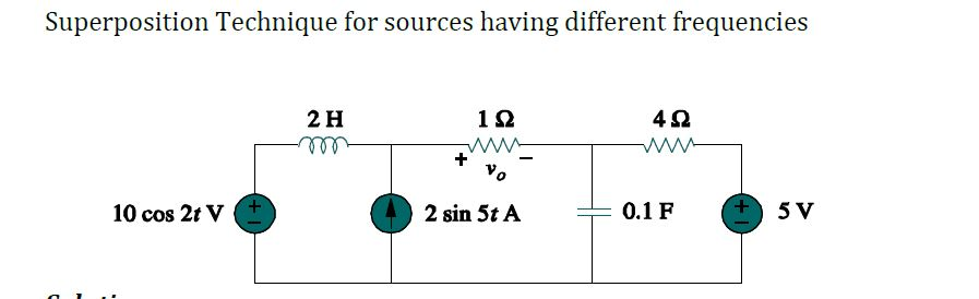 Solved Superposition Technique for sources having different | Chegg.com