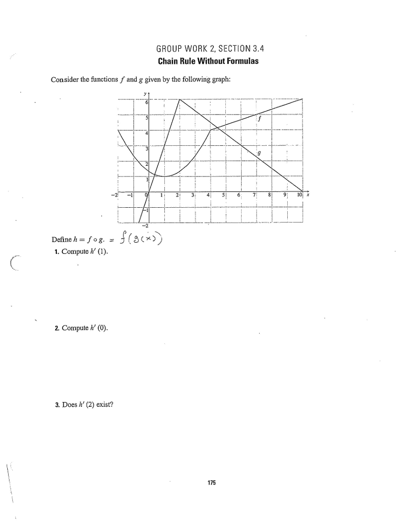 Solved GROUP WORK 2, SECTION 3.4 Chain Rule Without Formulas | Chegg.com