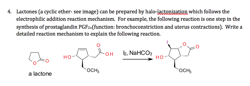 Solved Lactones (a cyclic ether- see image) can be prepared | Chegg.com