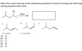 Solved Select the correct drawing of the elimination | Chegg.com