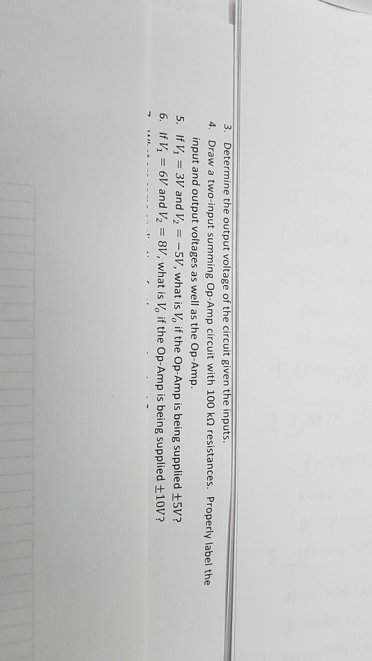 Solved 3. Determine the output voltage of the circuit given | Chegg.com