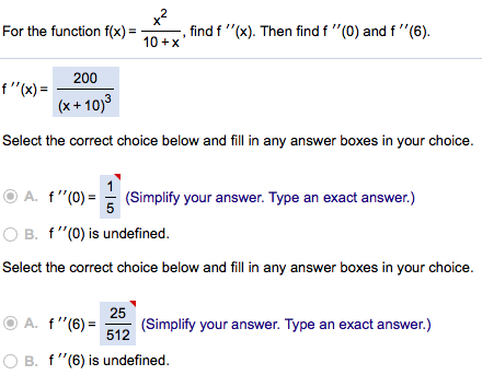 Solved For the function f(x) = 10+x, find f "(x). Then find | Chegg.com