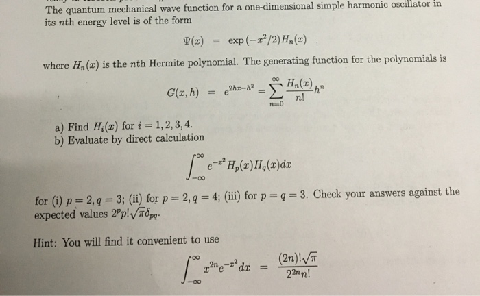 Solved The quantum mechanical wave function for a | Chegg.com