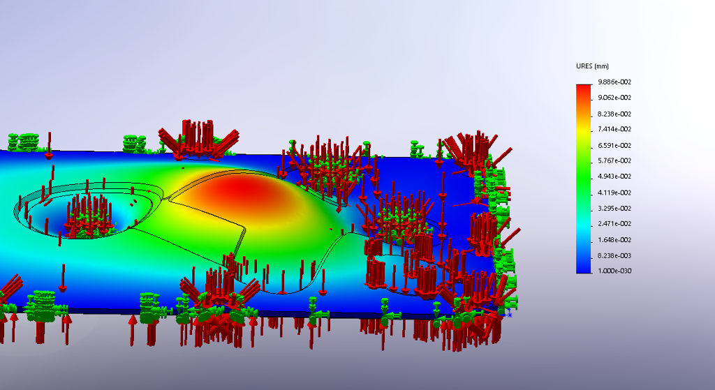 Solved I took FEA analysis in solidworks on this part and | Chegg.com