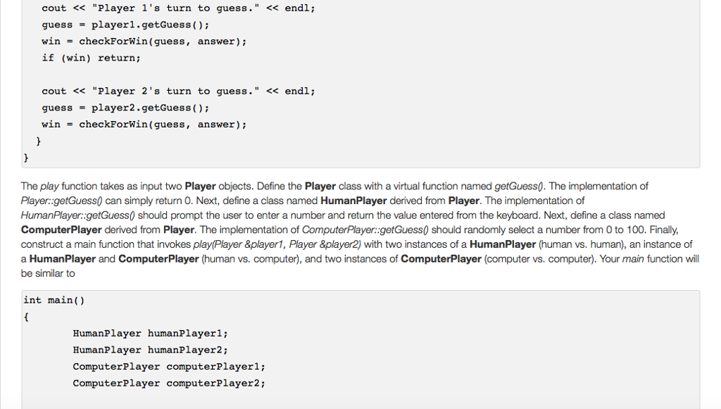 Solved Listed below is code to play a guessing game in which | Chegg.com