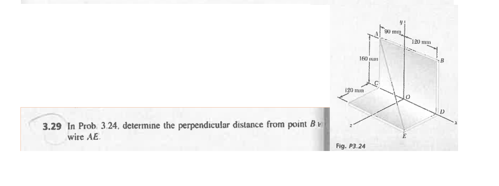 Solved In Prob 3.24. determine the perpendicular distance | Chegg.com