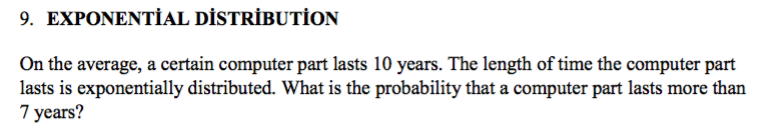 Solved On the average, a certain computer part lasts 10 | Chegg.com