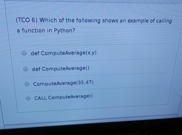 Solved (TCO 6) Which of the following shows an example of | Chegg.com