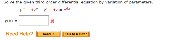 Solved Solve The Given Third Order Differential Equation By