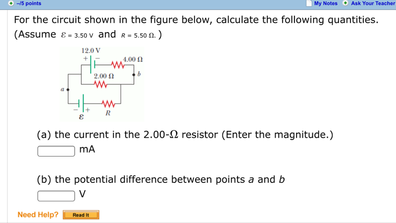 Solved For the circuit shown in the figure below, calculate | Chegg.com