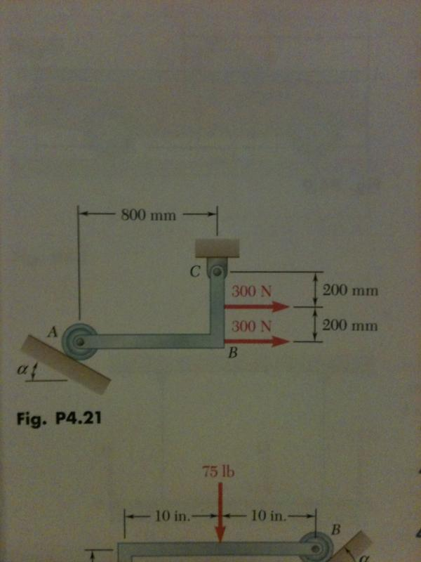 Solved Determine the reactions at A and C when alpha=0 and | Chegg.com