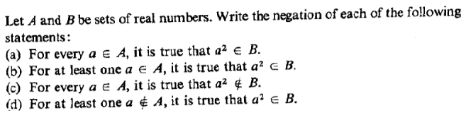 Solved Let A and B be sets of real numbers. Write the | Chegg.com