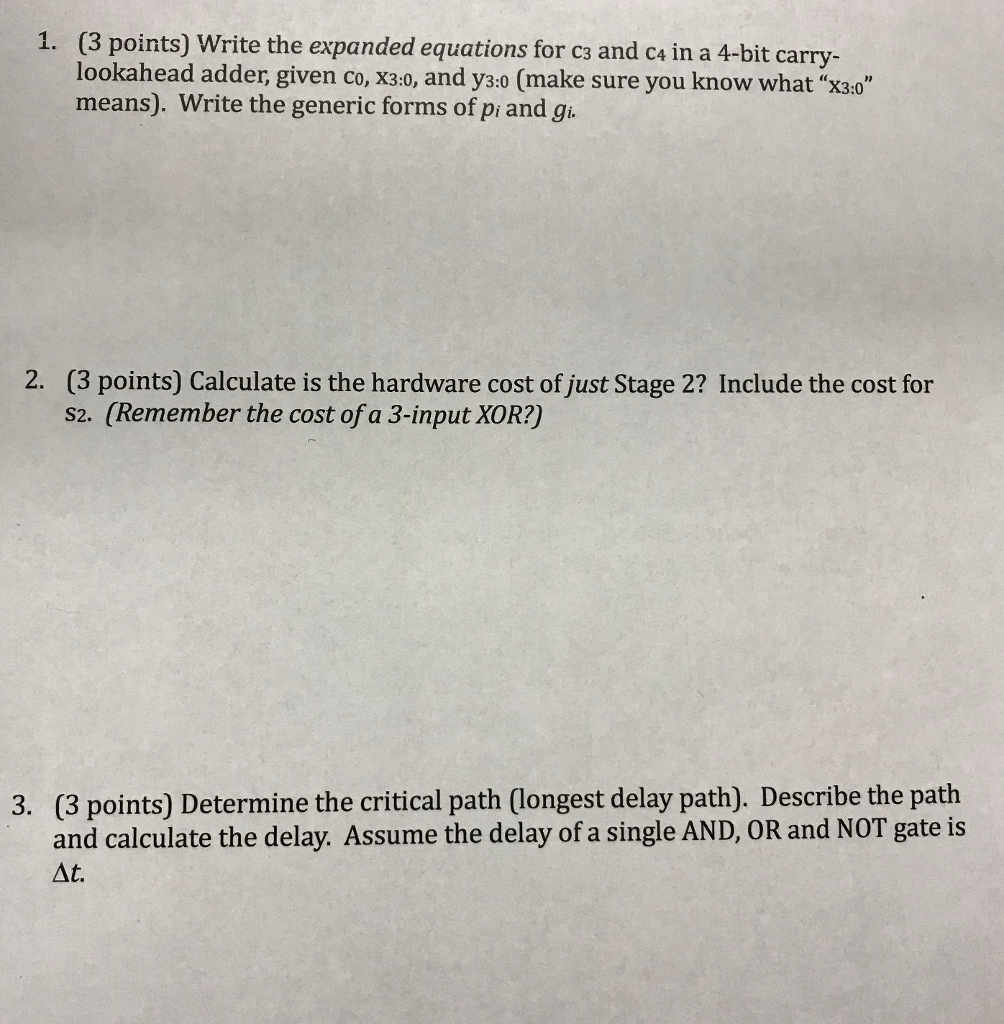 Solved 1. (3 points) Write the expanded equations for cs and | Chegg.com