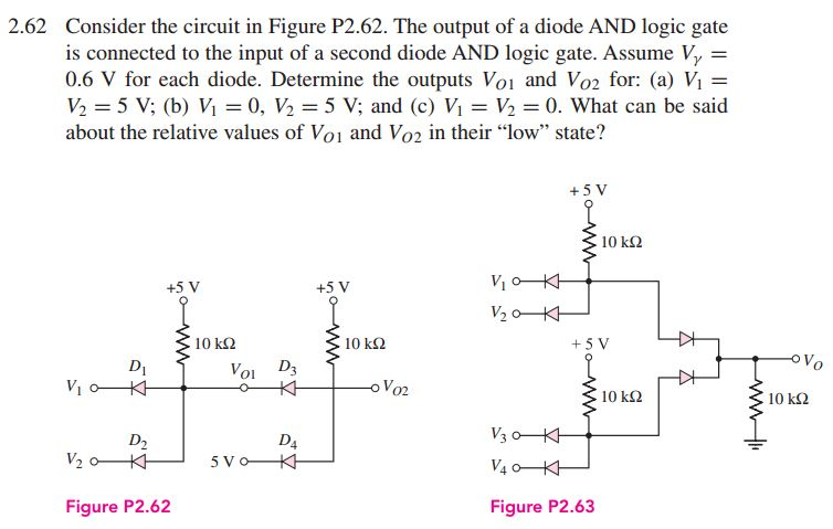 2.62 Consider the circuit in Figure P2.62. The output | Chegg.com