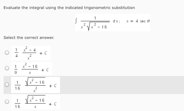 Solved Evaluate the integral using the indicated | Chegg.com