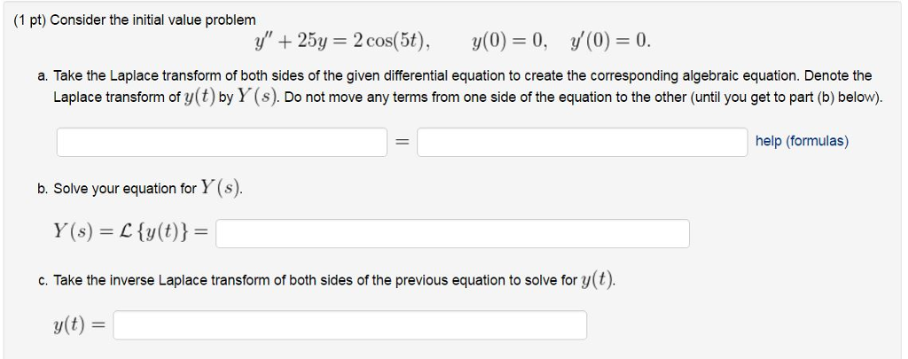 Solved Consider the initial value problem y" + 25y = | Chegg.com