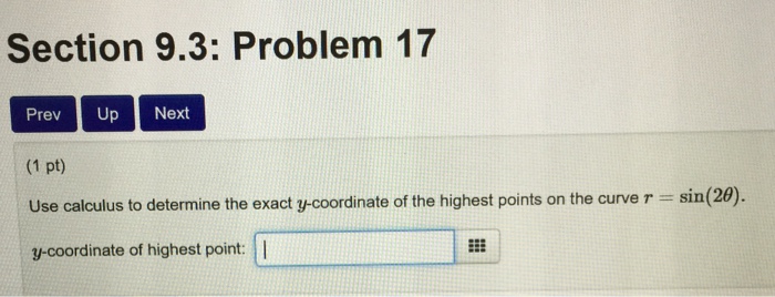 Solved Use calculus to determine the exact y-coordinate of | Chegg.com