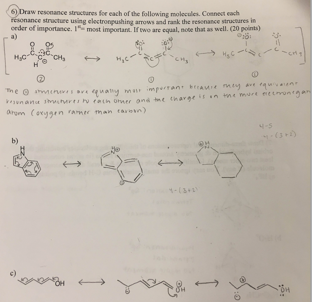 Solved Draw All Possible Resonance Structures Not Just