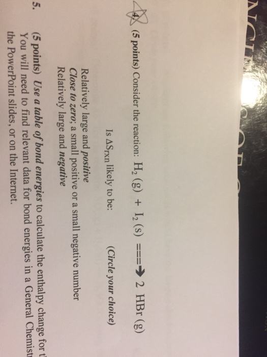 Solved Consider the reaction: H2 (g) + I_2 (s) rightarrow 2 | Chegg.com