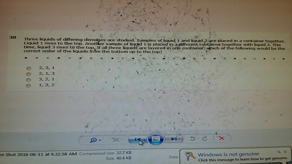 Solved Three liquids of differing densities are studied. | Chegg.com