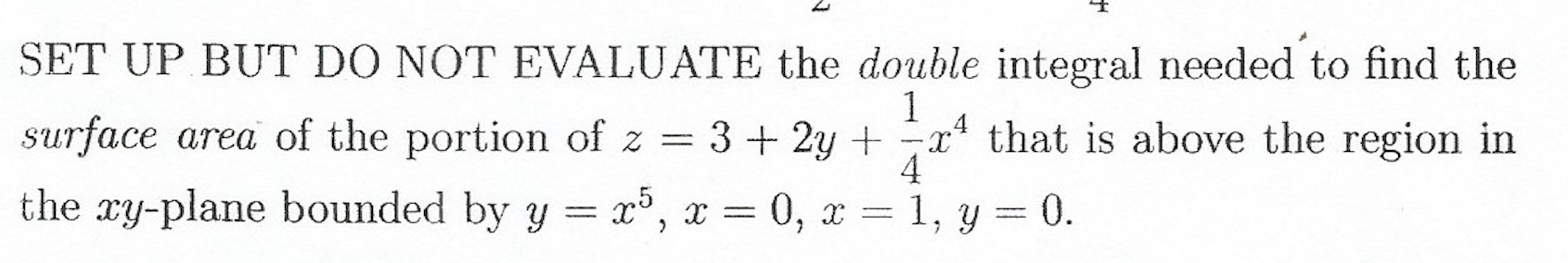 Solved Set Up, But Do Not Evaluate the double integral | Chegg.com