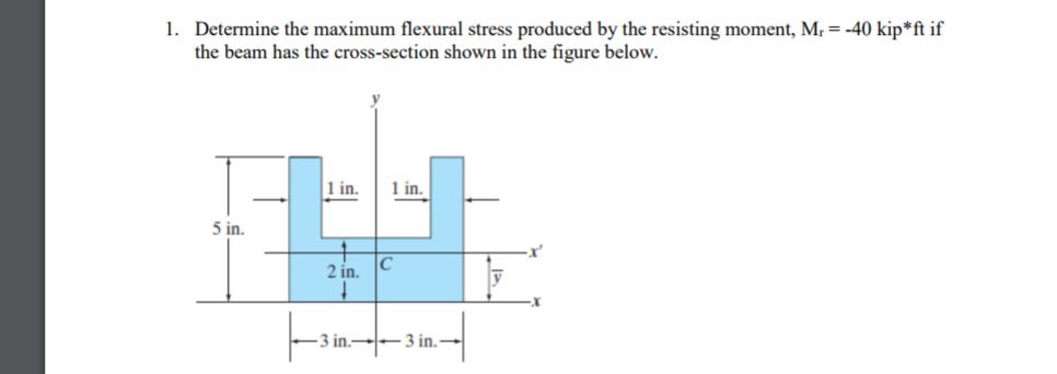 Solved Determine the maximum flexural stress produced by the | Chegg.com